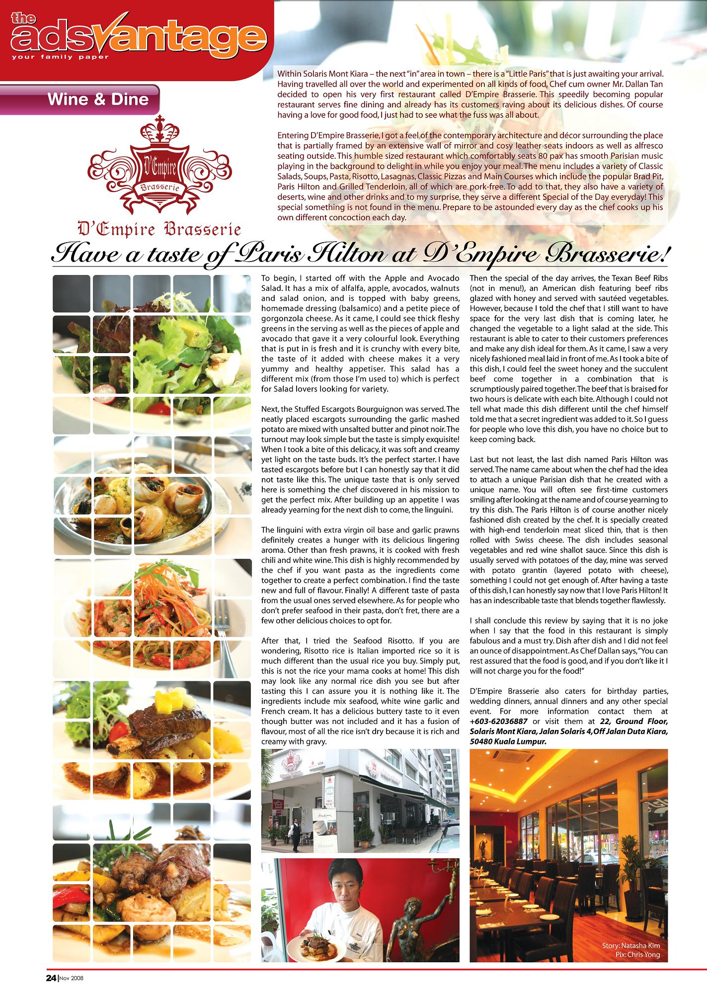 Media Press – Award Winning Best Steak In KL @ D Empire Pavilion KL