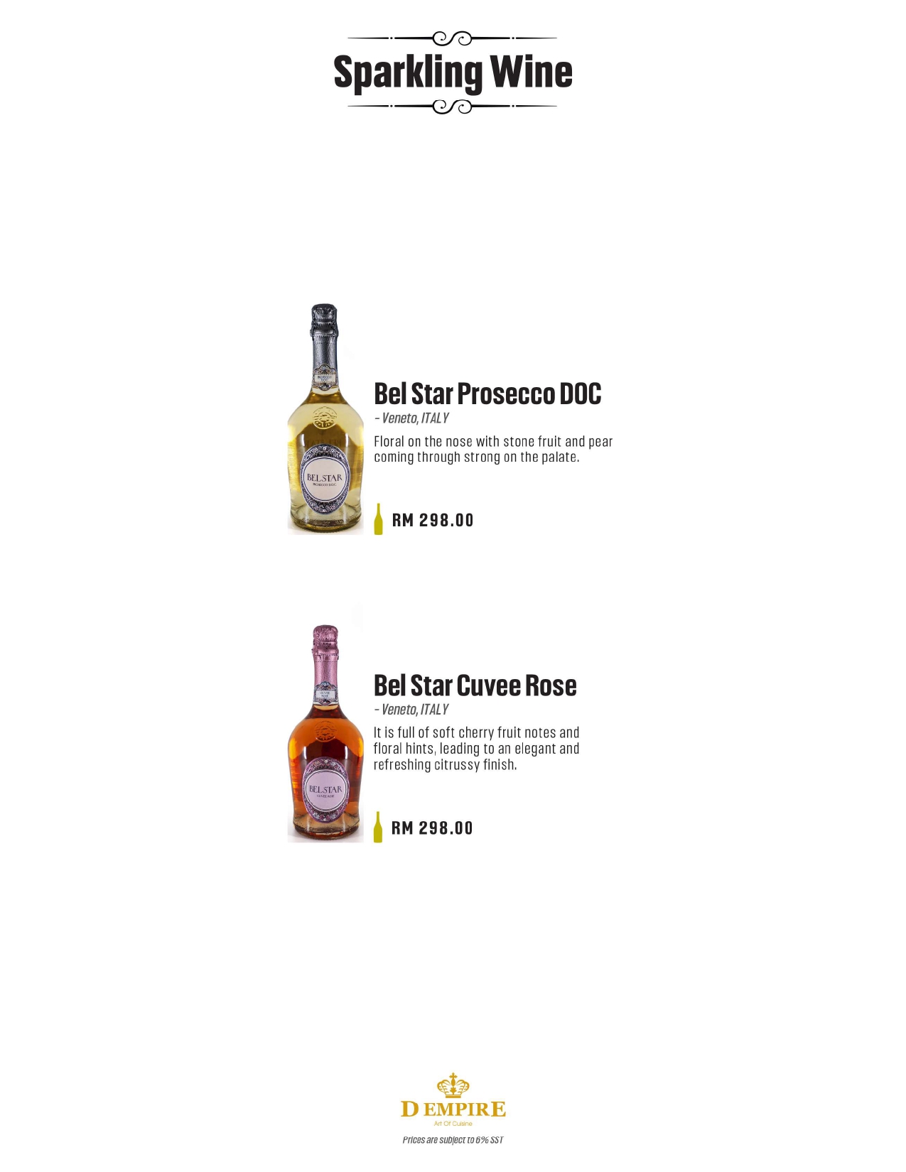 Wine List – Award Winning Best Steak In KL @ D Empire Pavilion KL